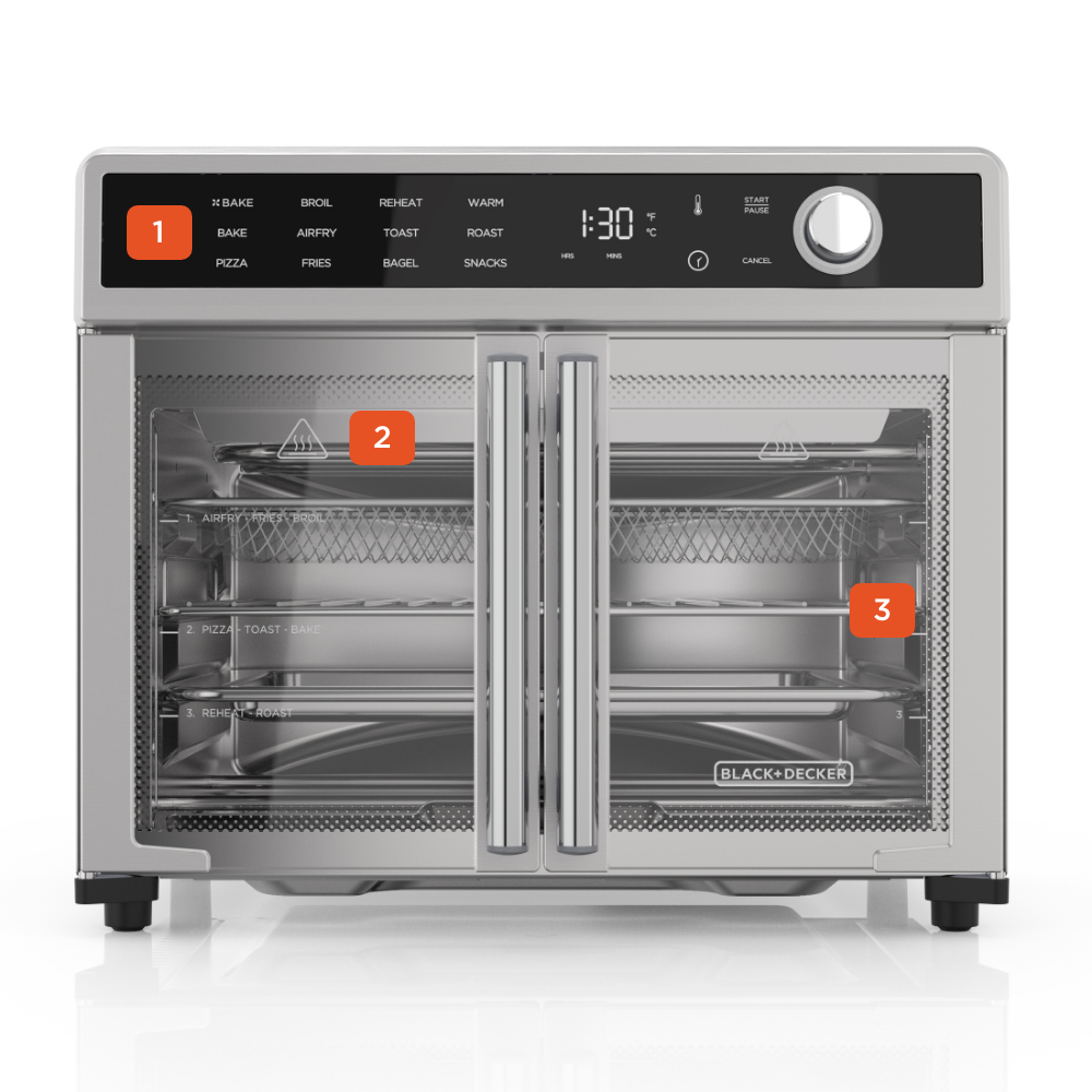 Crisp'n Bake™ French Door Air Fryer Oven | BLACK + DECKER