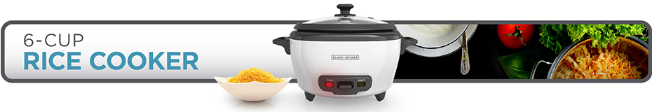 6-Cup Rice Cooker | RC506X | BLACK + DECKER