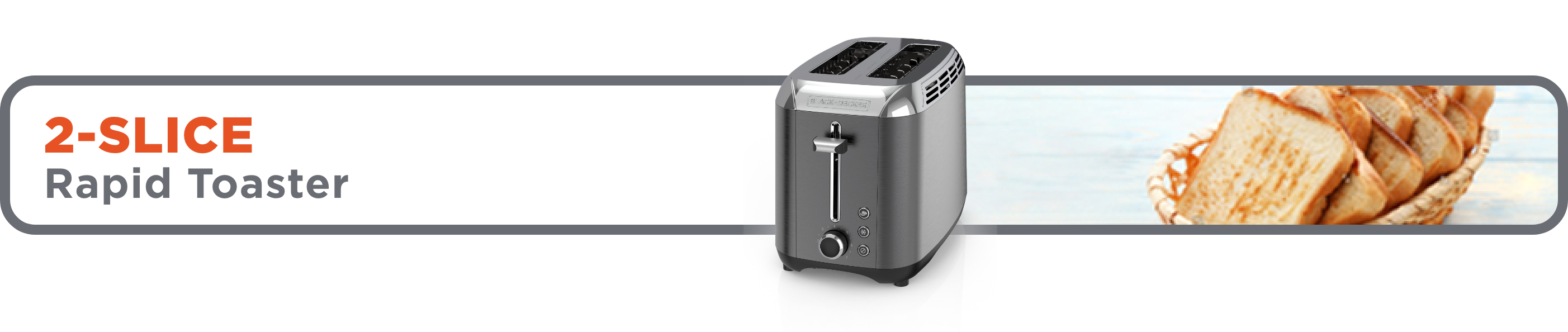 2-Slice Rapid Toaster TR3501BS | BLACK + DECKER